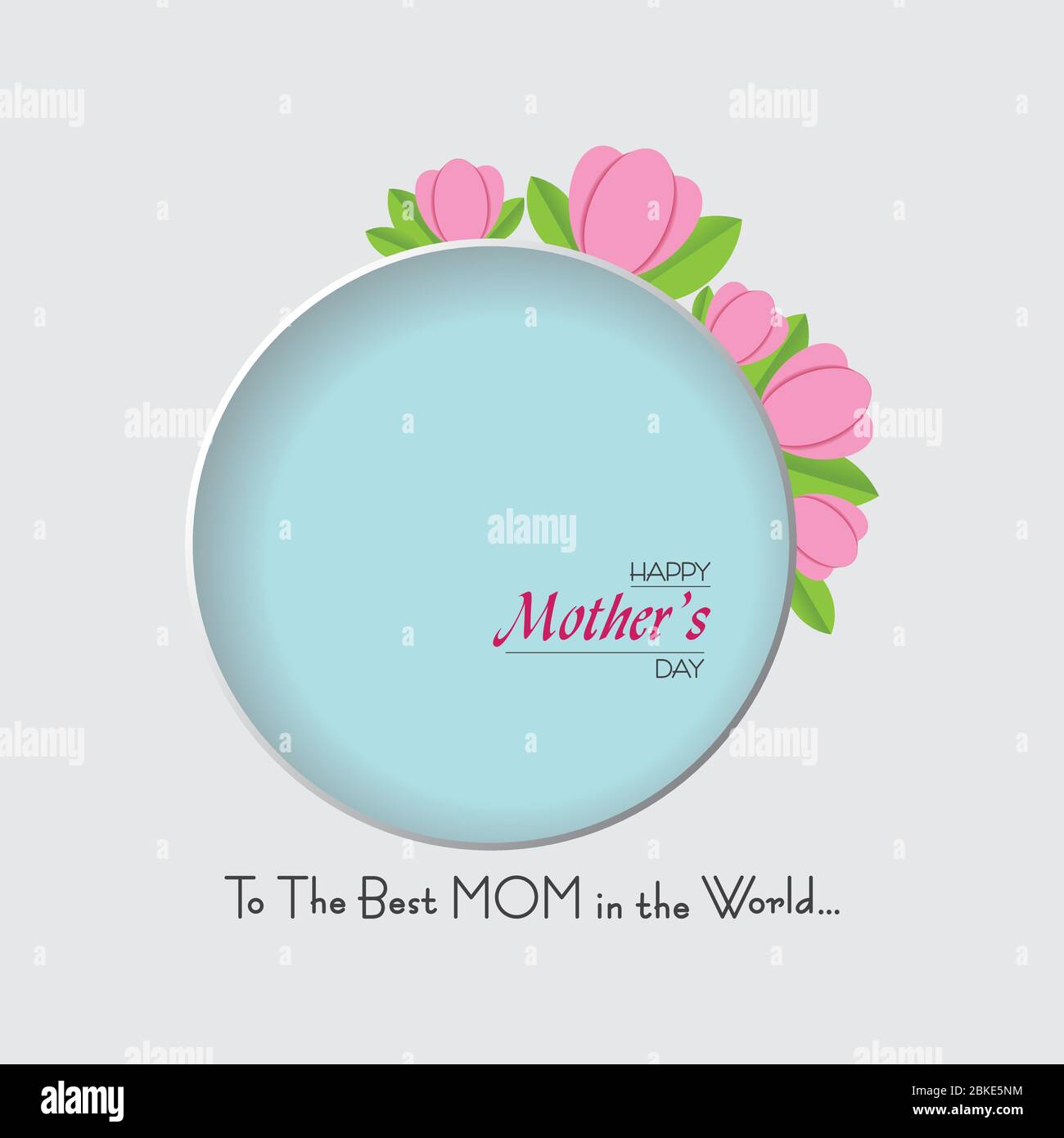 Illustration Of Happy Mother`s Day Greeting Banner Or Poster Best Mom